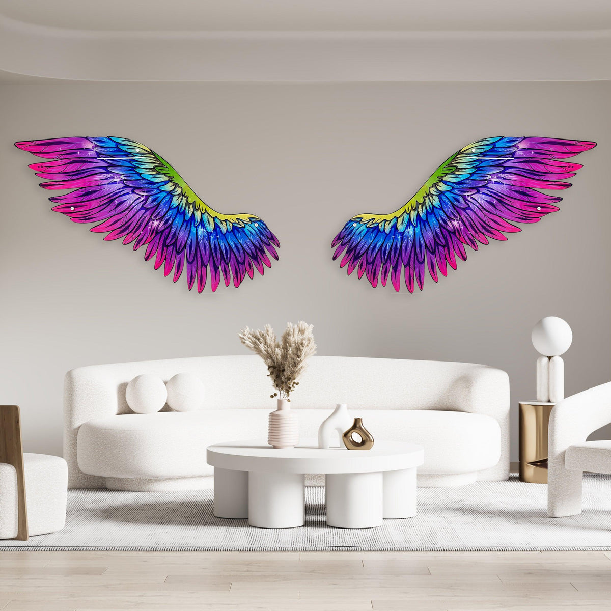 coloured wings