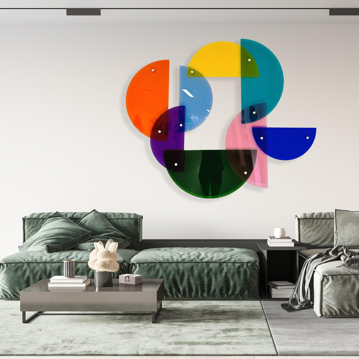 Geometric Wall Art Wall Sculpture Extra Large Transparent Acrylic Art ...