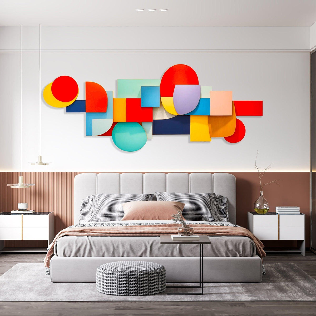 80s Style Art #11 Geometric Shapes Abstract Wall Art by UniQstiQ 3D Wa ...