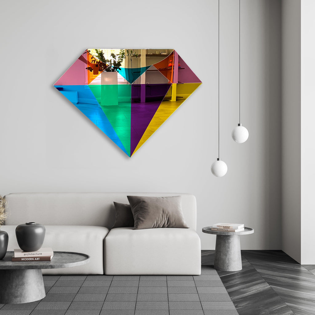 Mirrored Acrylic Diamond Wall Art buy at the best price with delivery ...