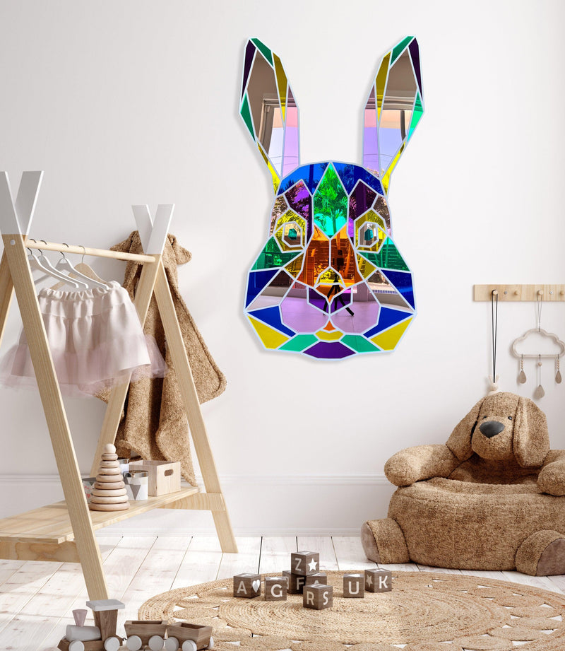 Mirrored Acrylic Rabbit Wall Decor Kids Art – uniqstiq