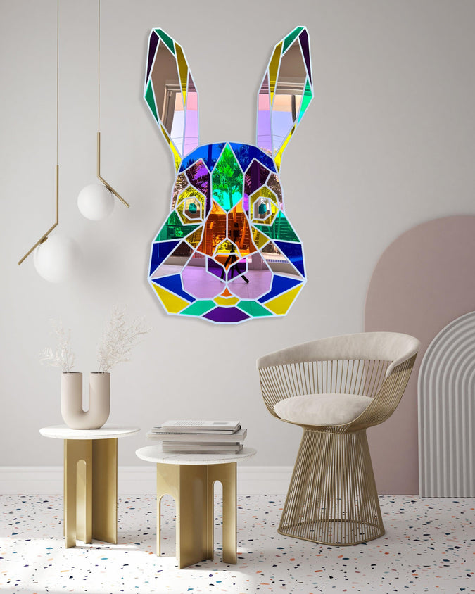 Mirrored Acrylic Rabbit Wall Decor Kids Art – uniqstiq