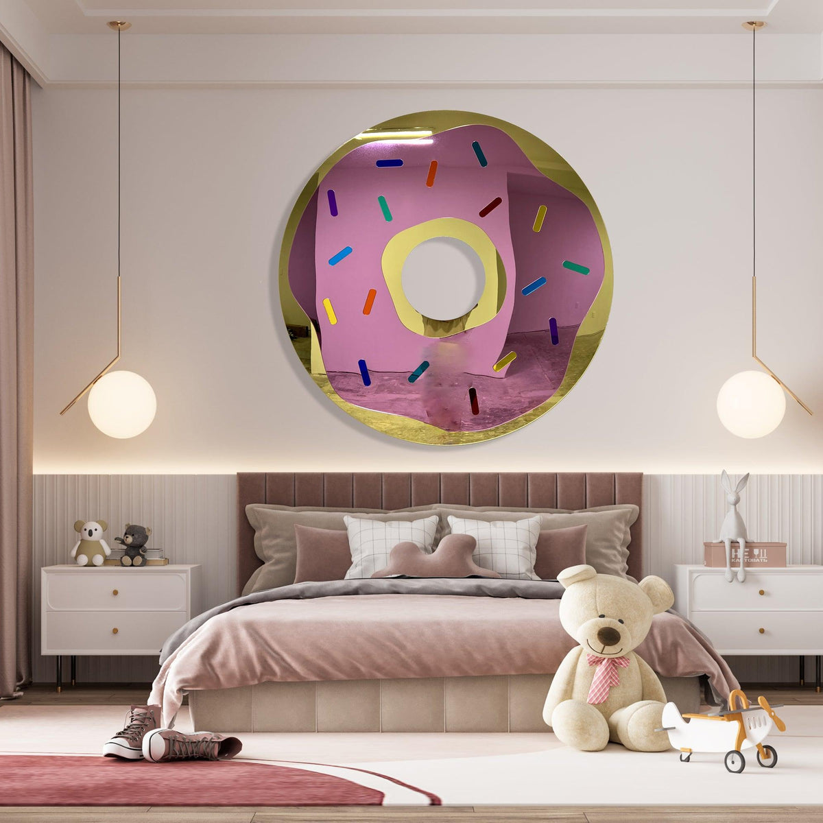 Oversized Mirrored Acrylic Donuts Wall Sculpture – uniqstiq