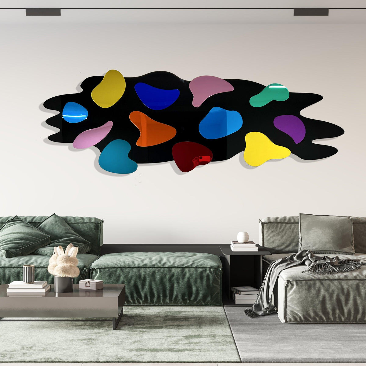 Oversized Multicolor Wall Art Abstract Wall Sculpture – uniqstiq